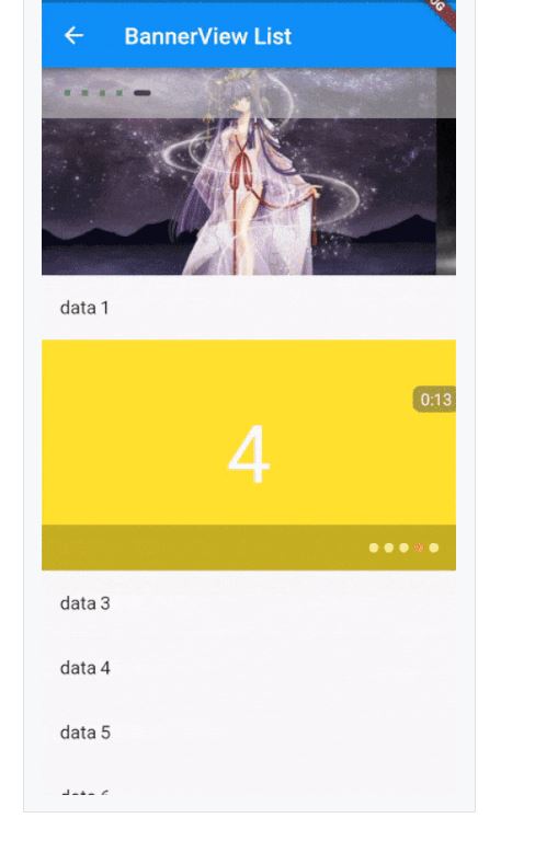 Flutter Banner view 