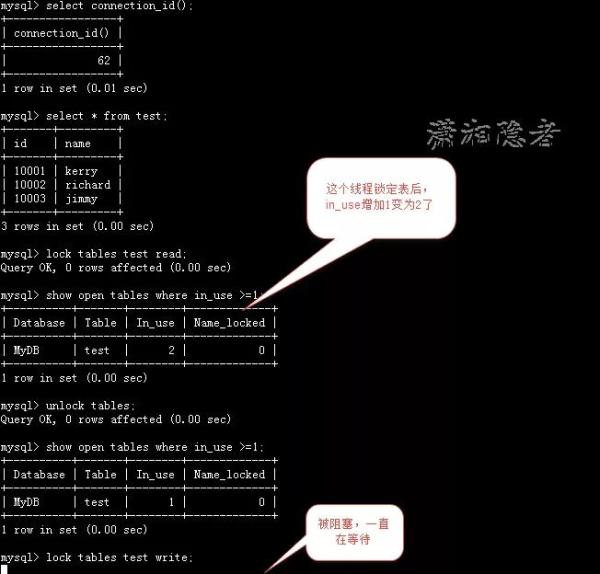 MySQL Lock Tables Unlock Tables 